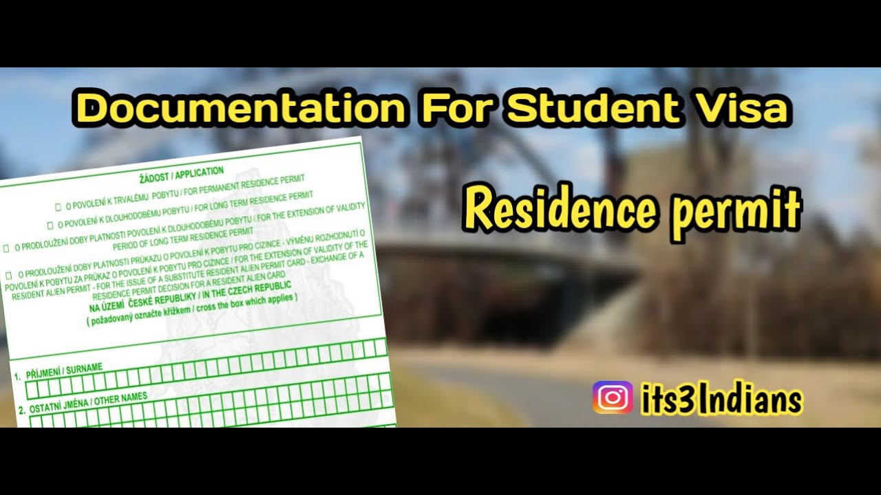 Visa Documentation || Czech Long Term Residence Permit || Student Visa ...