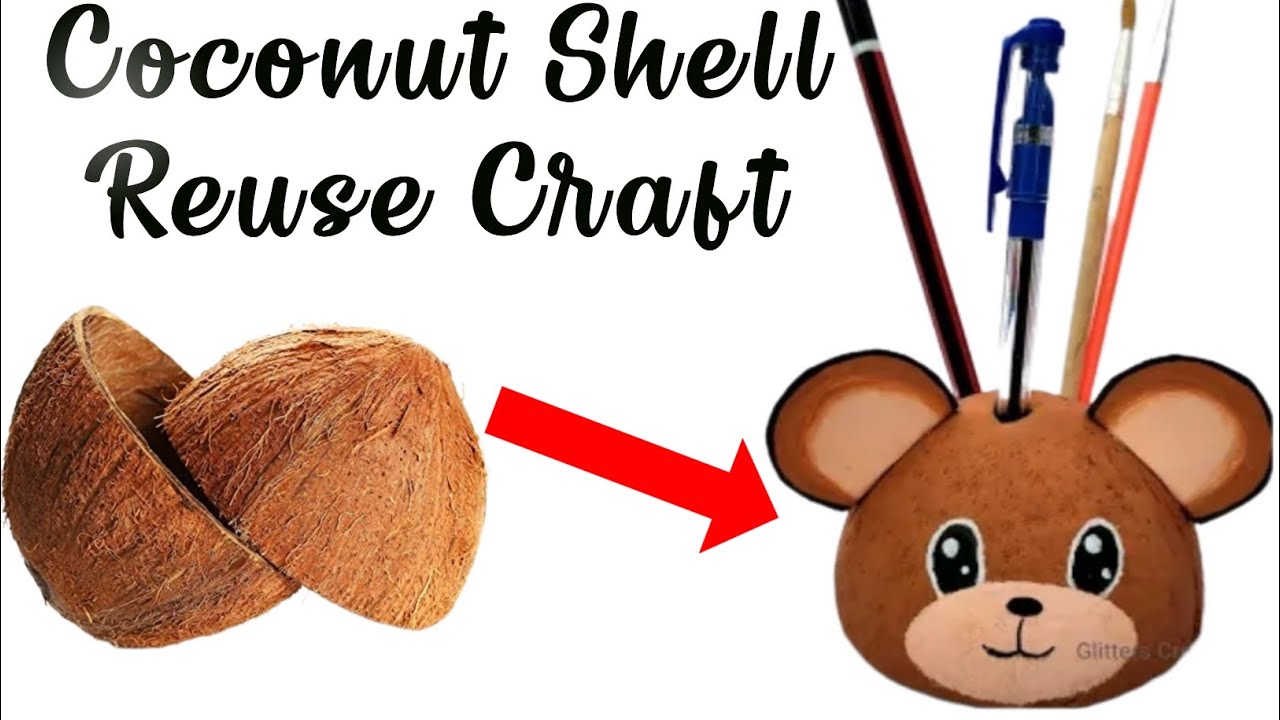 Coconut shell craft ideas/Easy&useful coconut shell reuse craft/best ...
