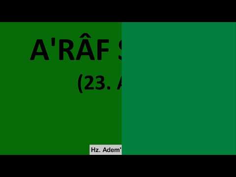 Hazreti Adem (A.S.)'in Duası (Araf Suresi 23. Ayet)