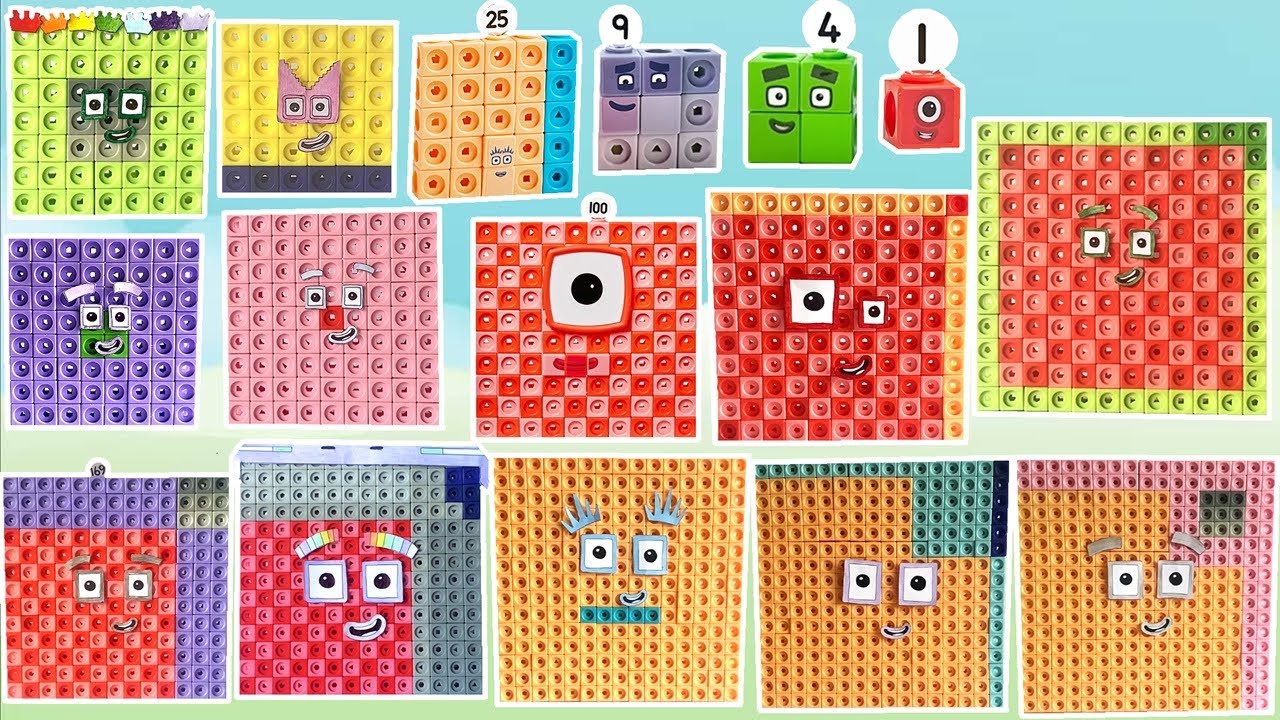 Numberblocks Square Club 1-300 | Numberblocks Mathlink Cubes Giant ...