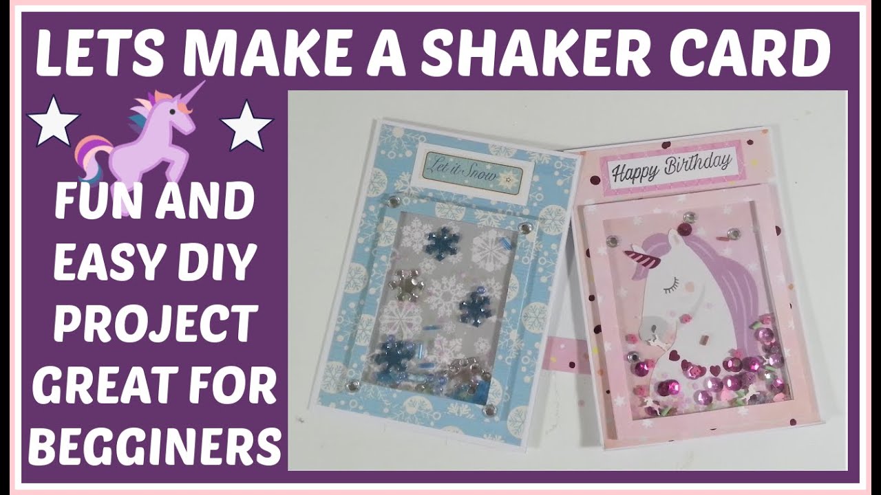 SHAKER CARDS DIY FUN AND EASY PROJECTS - YouTube