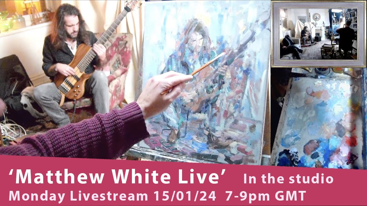 'Matthew White Live' Livestream oil portrait by James Budden - YouTube