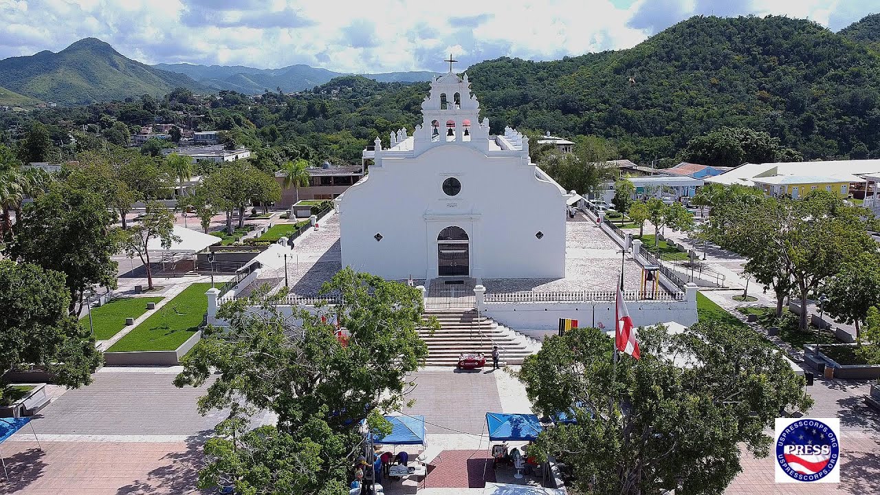 Coamo, Puerto Rico, Plaza, Music, Town (DJI Mini 4K) - YouTube