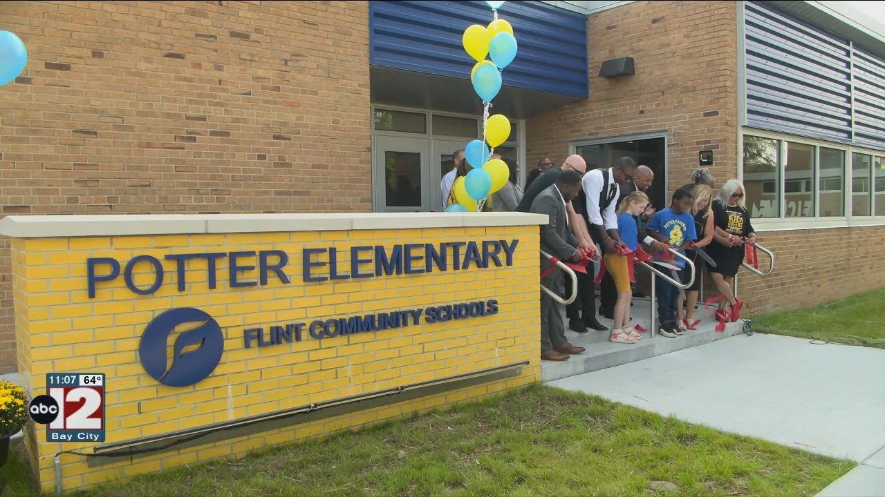 Flint Community School celebrates Potter Elementary renovations - YouTube