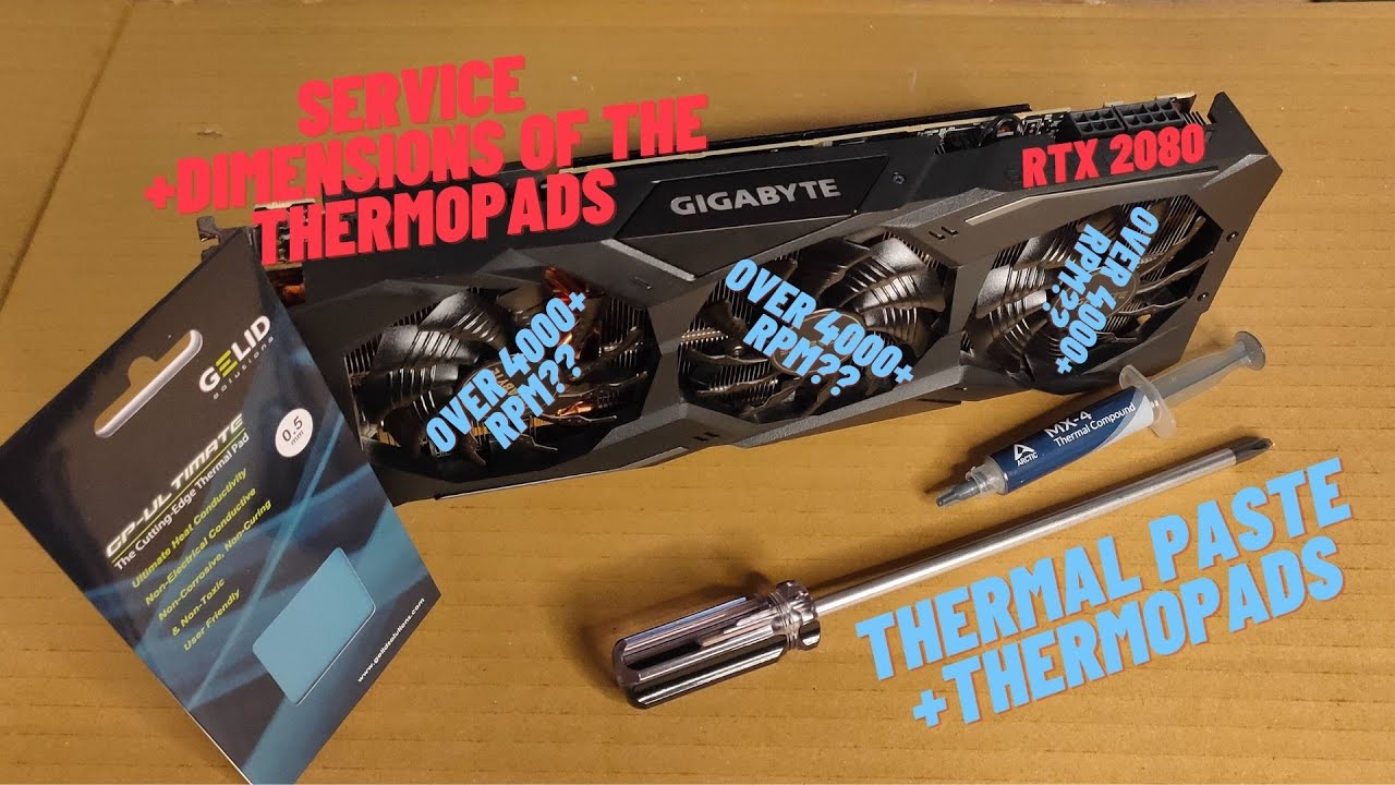 How to change thermal paste and thermal pads I Gigabyte Nvidia RTX 2080 ...