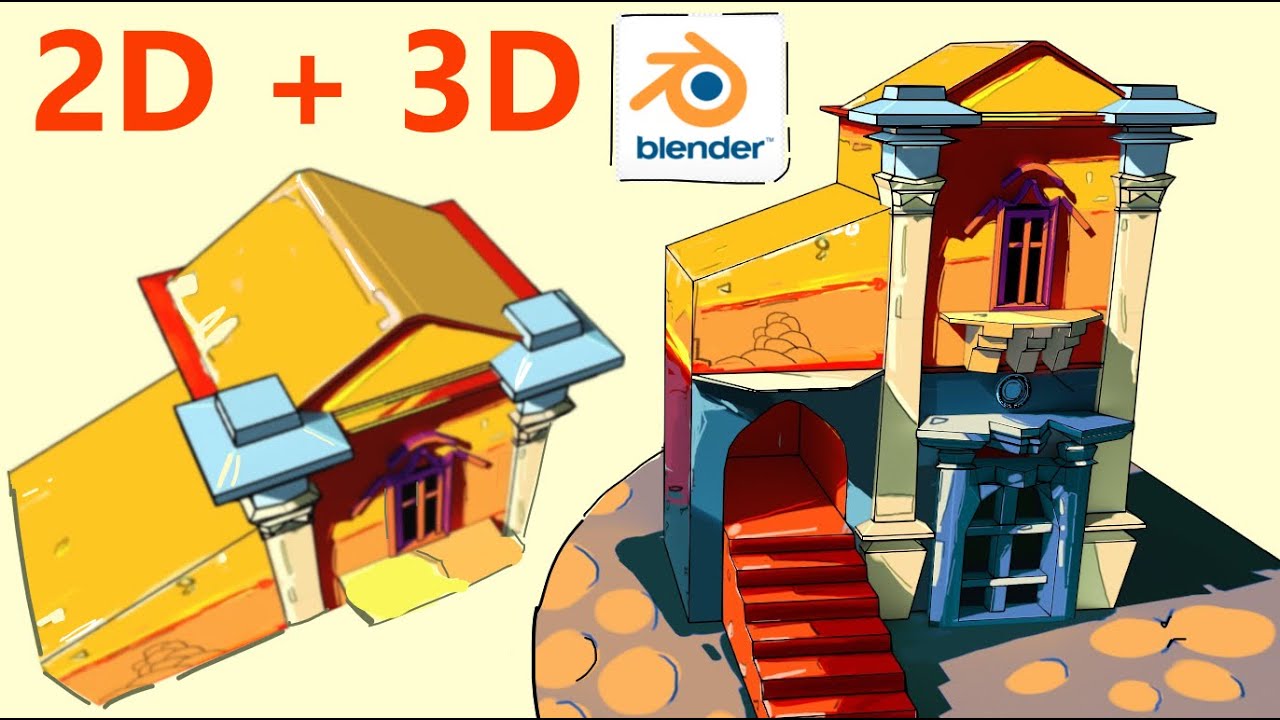 Hand Painted 3D Environment In Blender | How to Hand Paint - YouTube