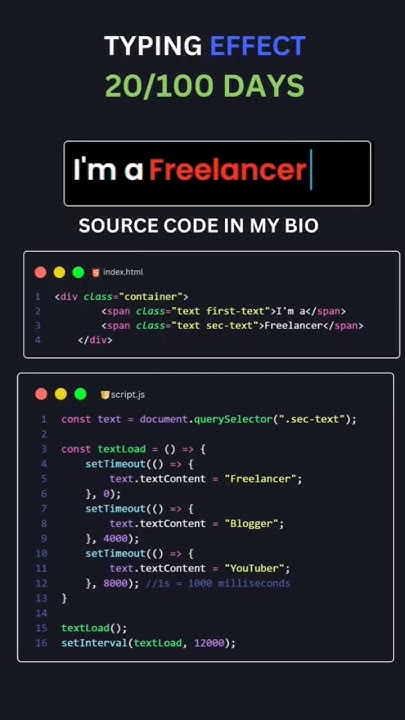 Typing Effect using HTML AND CSS | Full Code link in bio | #coding # ... Typing Effect using HTML AND CSS | Full Code link in bio | #coding # ...