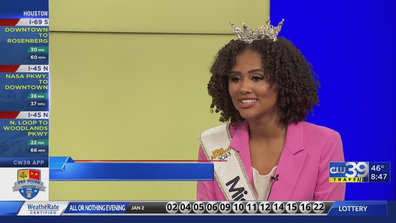 CW39 Miss Texas America 2023 Ellie Breaux interviewed by Sharron Melton ...