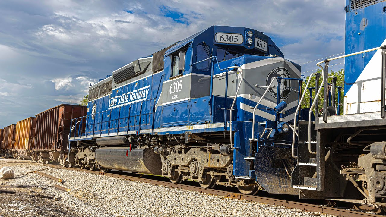 LSRC 6305's First Run on Train 326S, Alpena to Oscoda Michigan on June ...