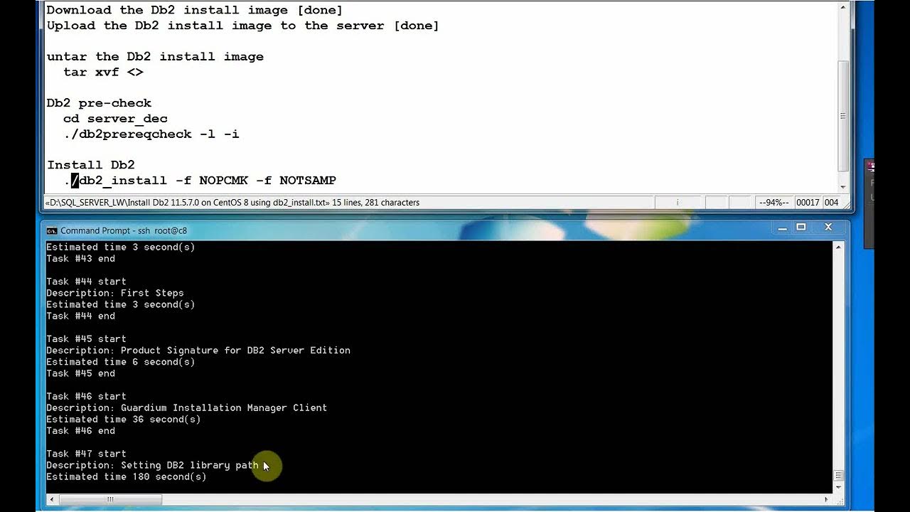 Install Db2 11 5 7 0 on CentOS 8 using db2 install - YouTube