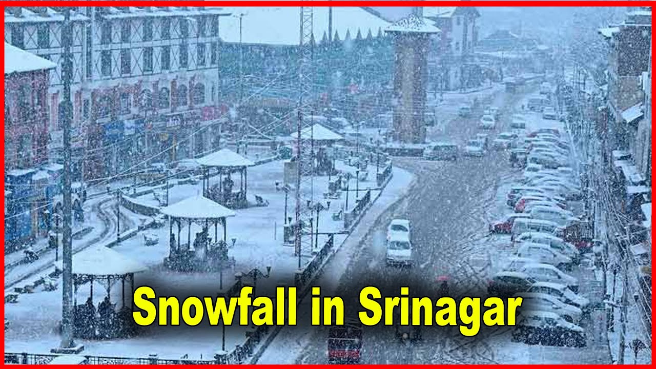 Snowfall in Srinagar - YouTube