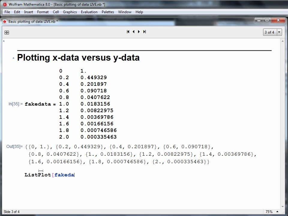 Plotting data in Mathematica - YouTube