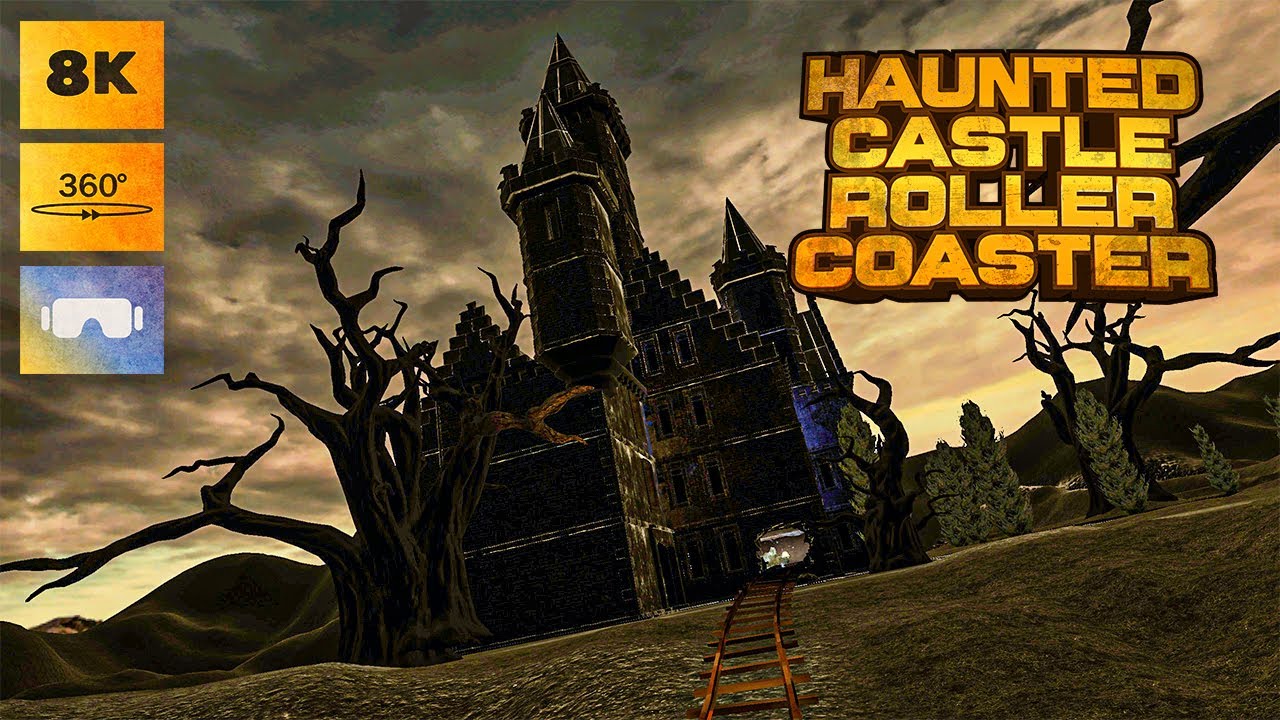 Haunted Castle 🎢 Epic VR roller coaster ride [ 360° 8K] - YouTube