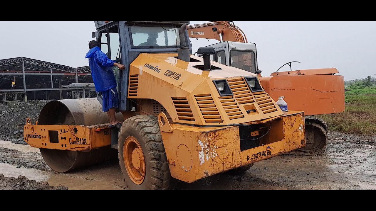 Lonking CDM510B Vibratory Roller Compactor - YouTube