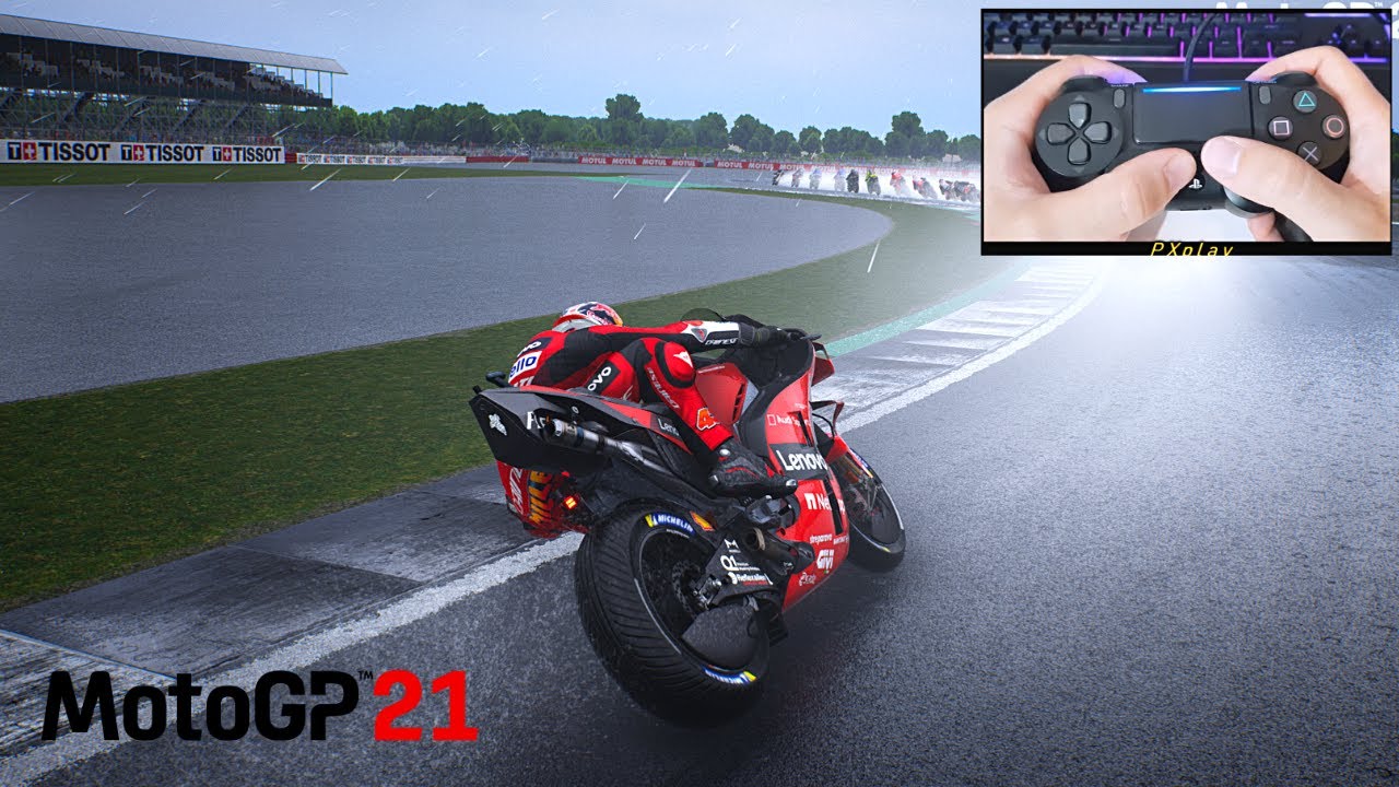MotoGP™21 | Ducati Lenovo Team at Silverstone WET Race | Controller Cam ...