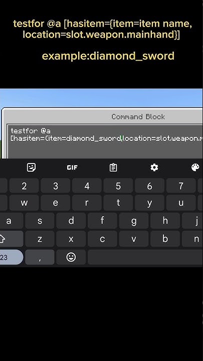 DETECT ITEM in Your HAND/OFFHAND⁉️#minecraftcommand pt3 #minecraft#minecrafttutorial# ...