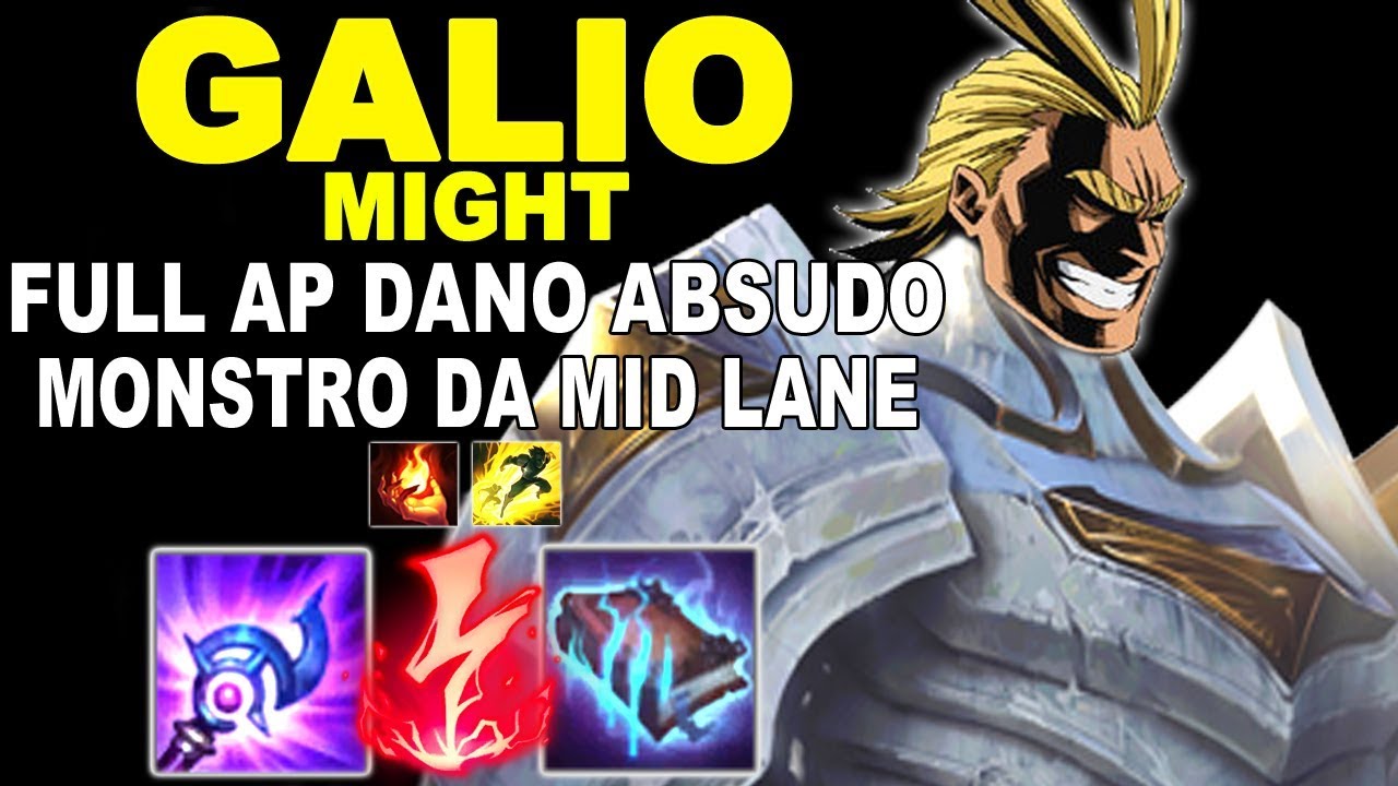 MAIN GALIO FULL AP BUILD ABSURDA *MONSTRO DA MID LANE" - GALIO VS ZED ...
