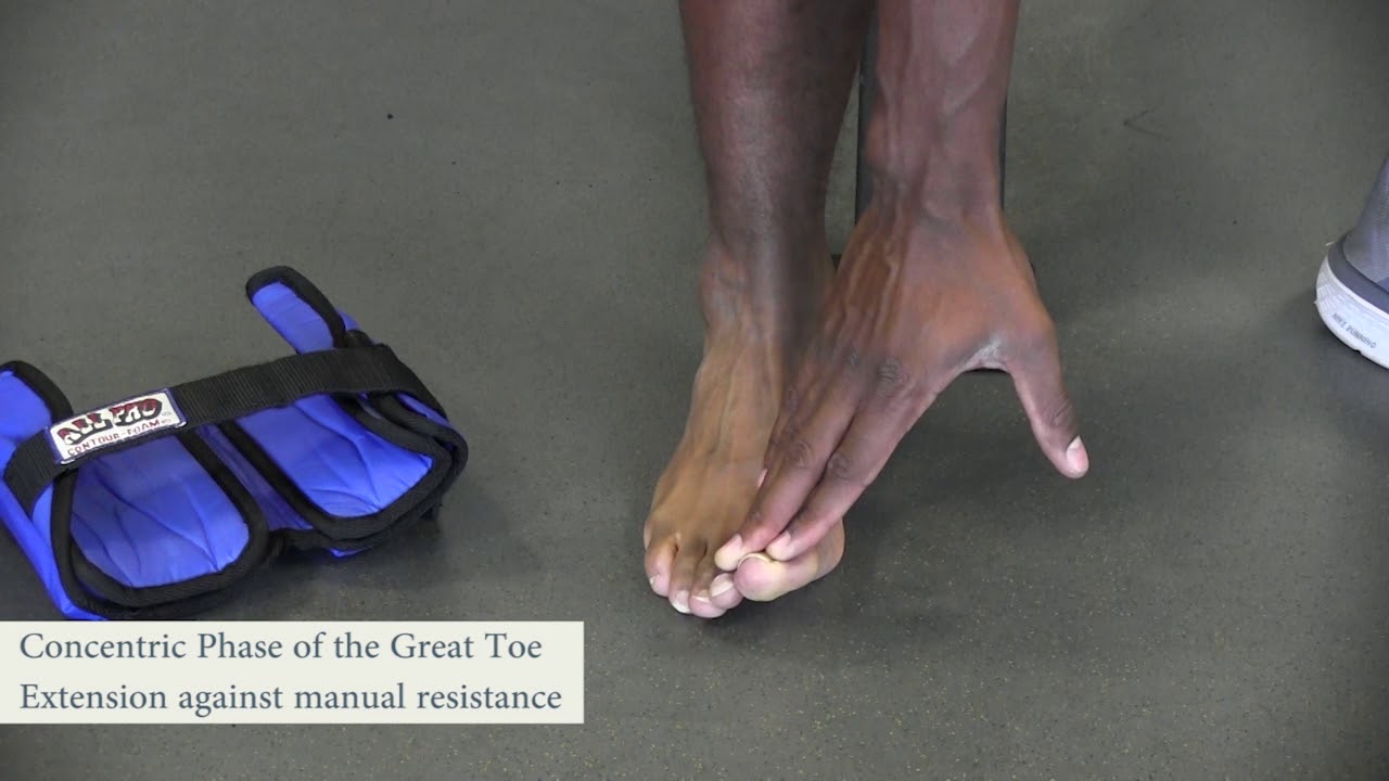 Concentric Phase of the Great Toe Extension against manual resistance ...