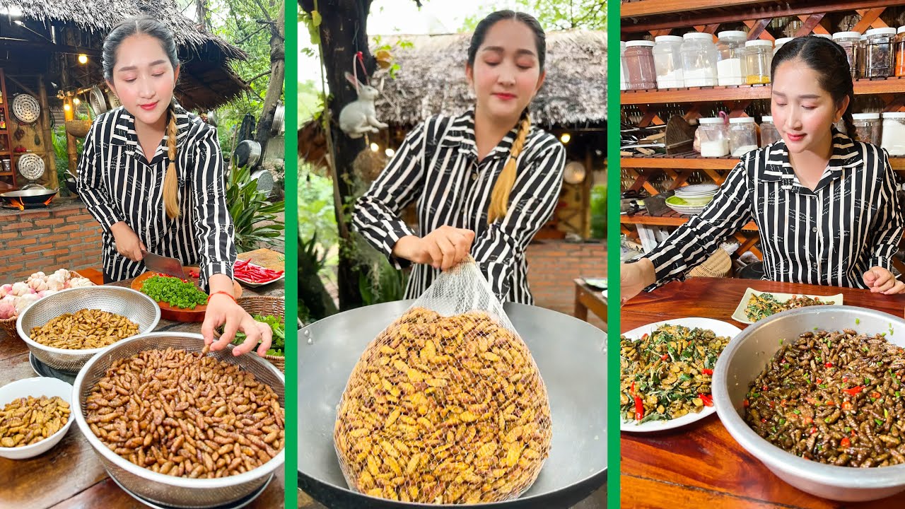 "Golden Worm Crispy and Spicy Recipe" Mommy Chef Sros cook Delicious ...