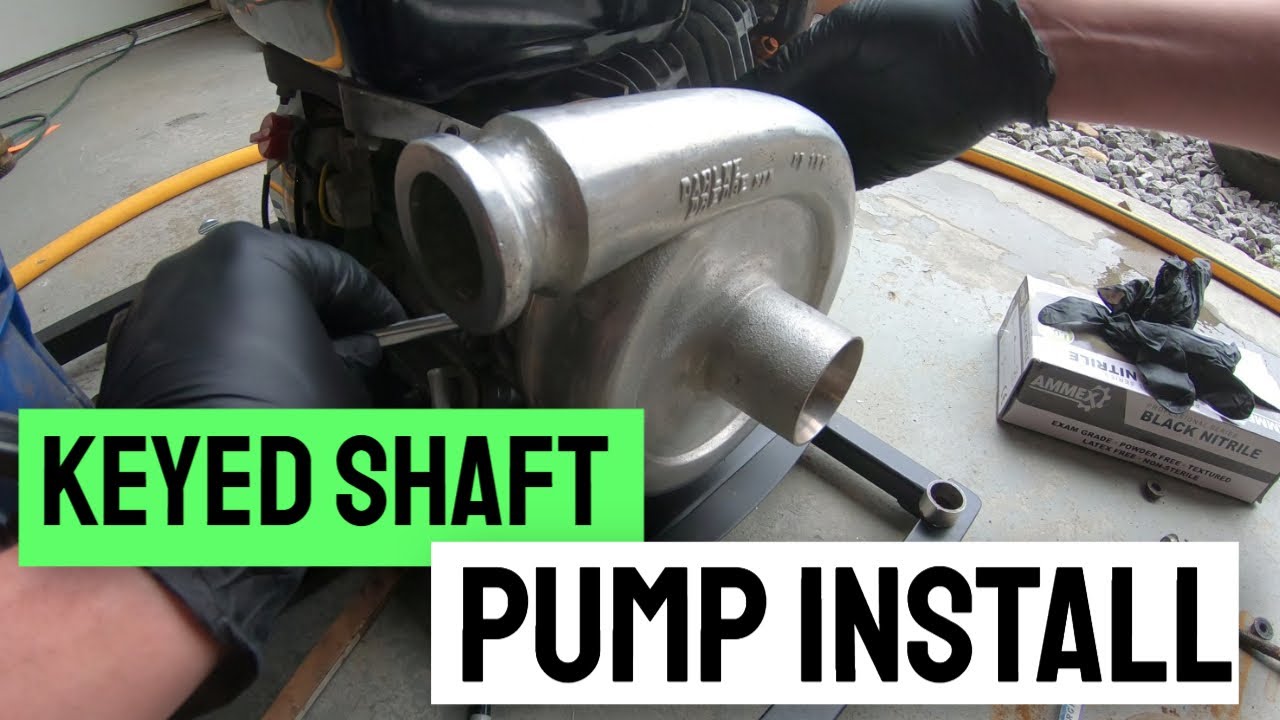 Dahlke keyed shaft pump install - YouTube
