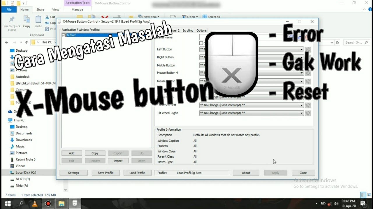 Cara Mengatasi masalah + Uninstal X-Mouse button - YouTube