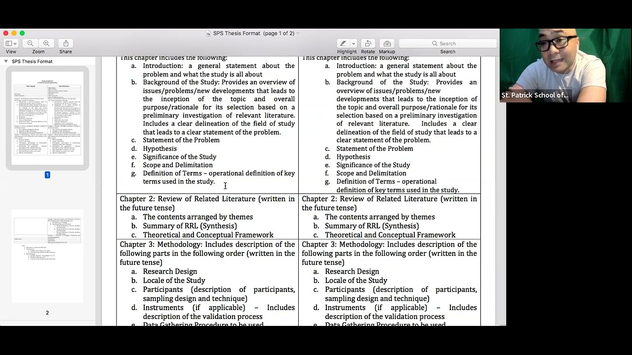 Practical Research 1: Reviewing the Thesis Format for Research - YouTube