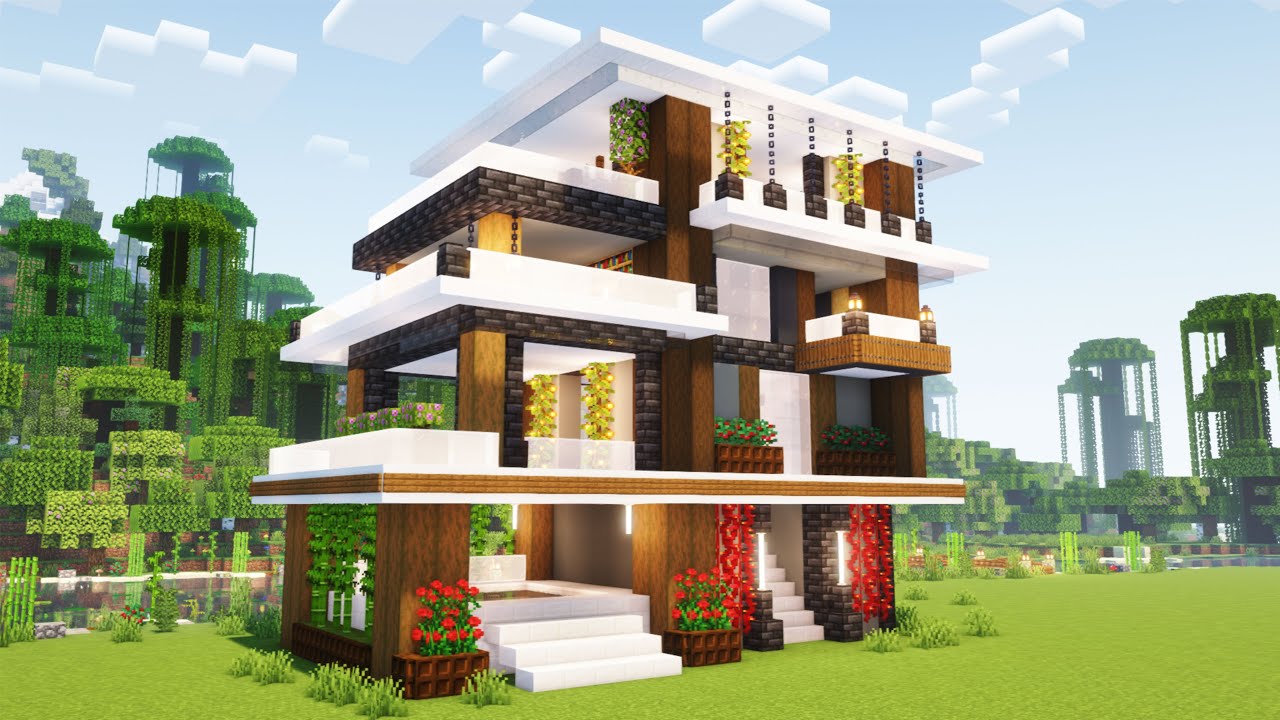 How to build Small Modern Apartment - Minecraft tutorial - YouTube