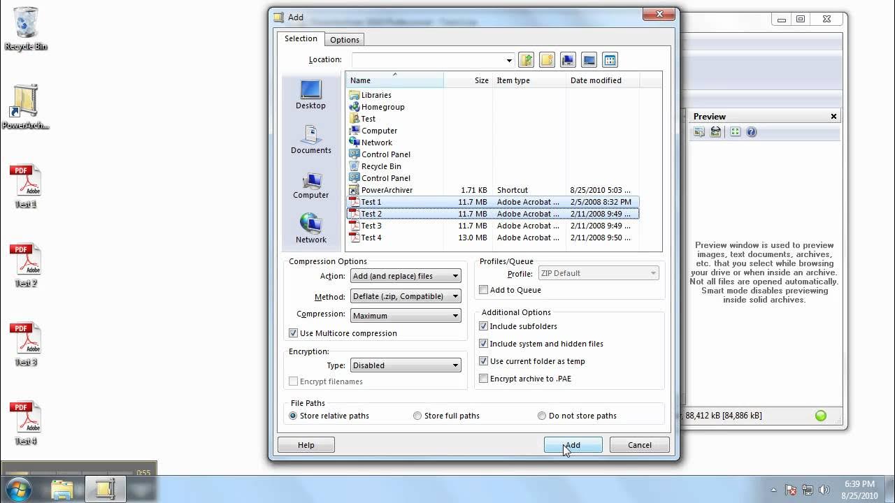 PowerArchiver Tutorial: Adding files to already existing archives - YouTube