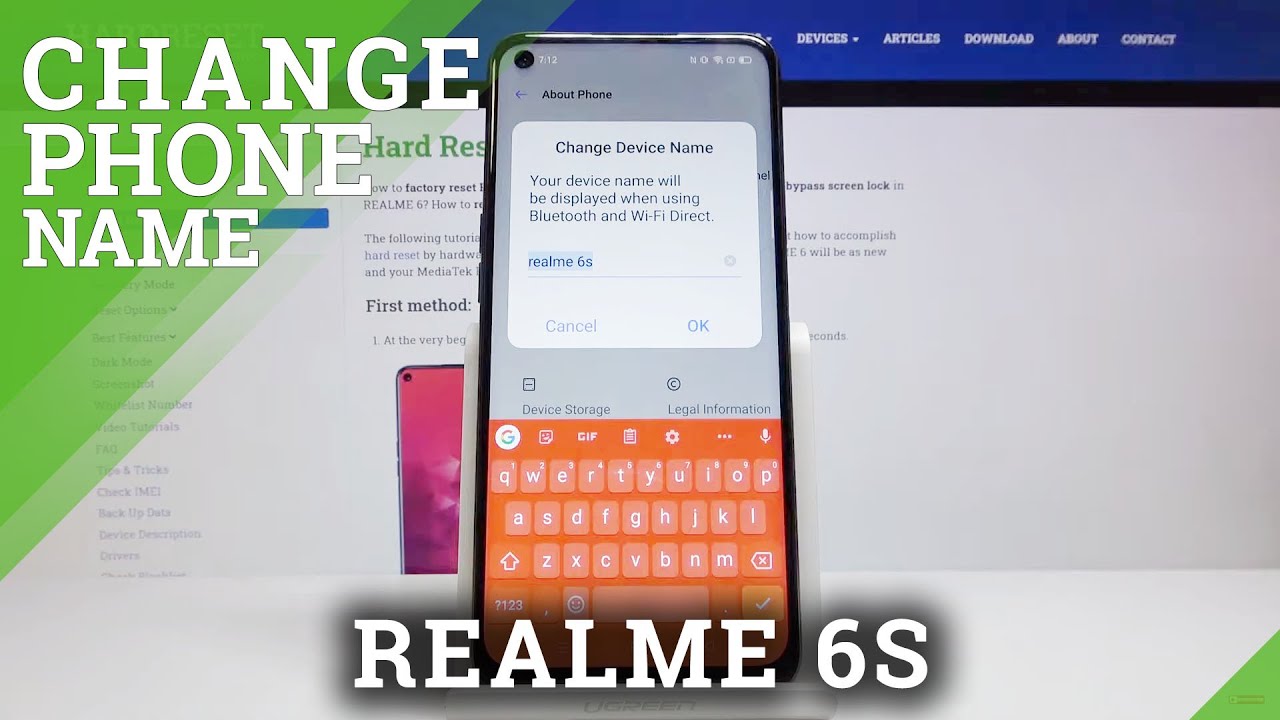How to Rename Realme 6s – Change Device Name - YouTube