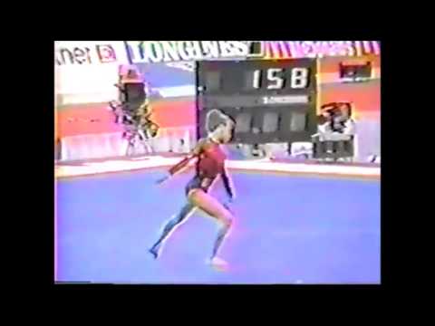 158 2nd USA TC Michelle Campi FX Compulsories 1991 USA World Gymnastics ...