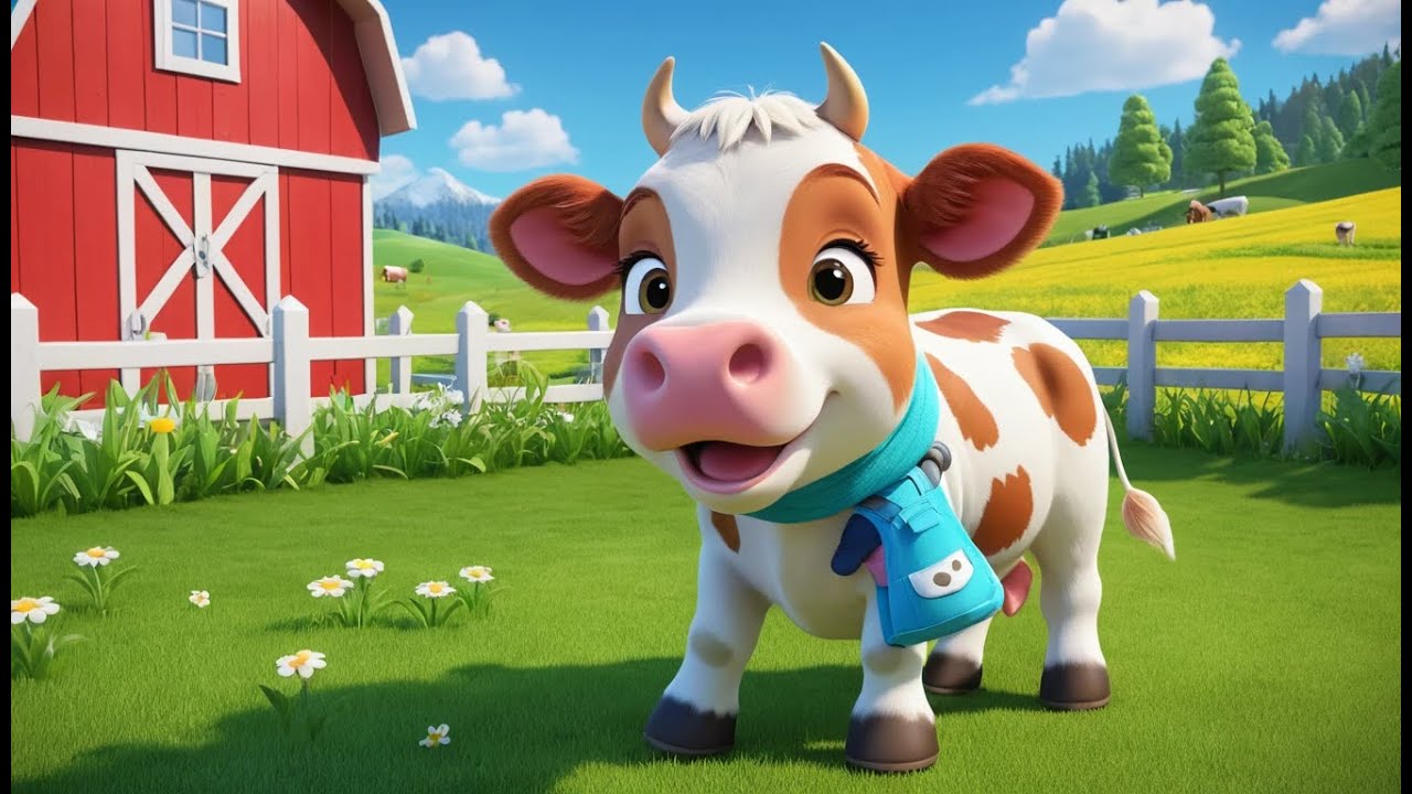 Baby Cow Say Moo Moo Moo | Fun Animal Song for Kids | Cute Cow Rhyme ...