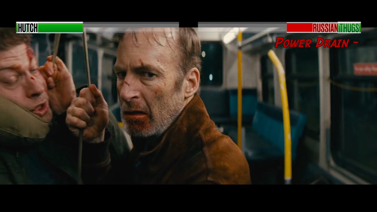 Hutch vs Russian Thugs Nobody Bus Fight Scene...with healthbars - YouTube