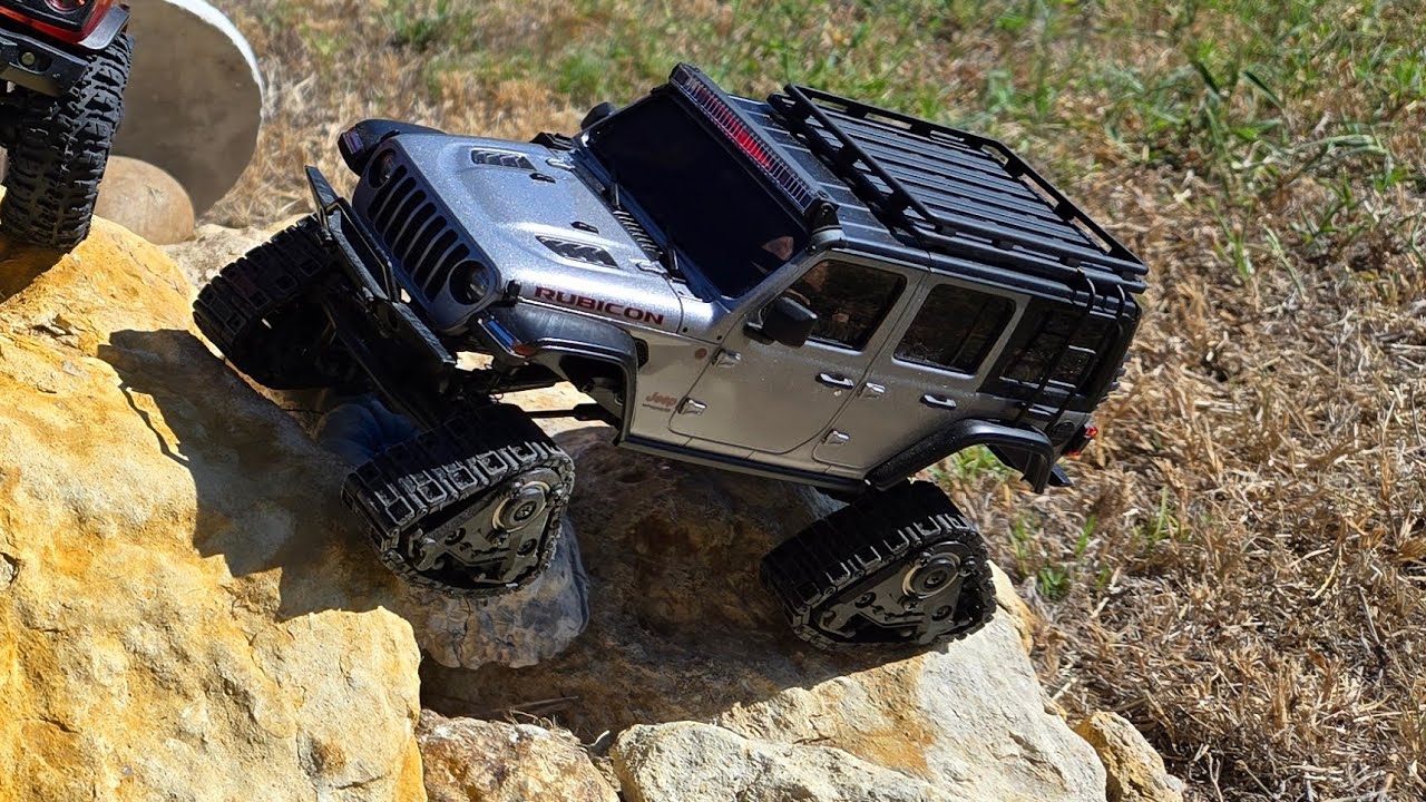 kyosho MINI-Z 4x4 Jeep Rubicon with Belt tracks Catappi Crawler - YouTube