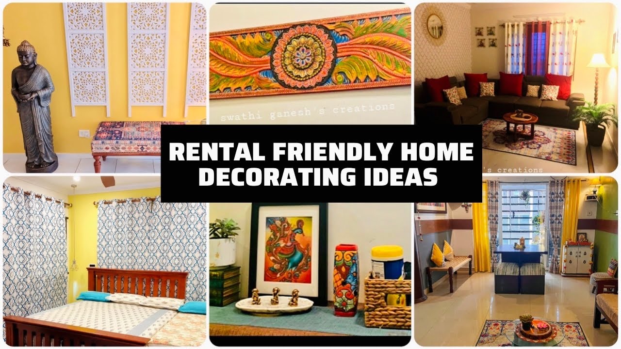 Rental friendly Home Decorating ideas ️| 10 Tips to make your home ...
