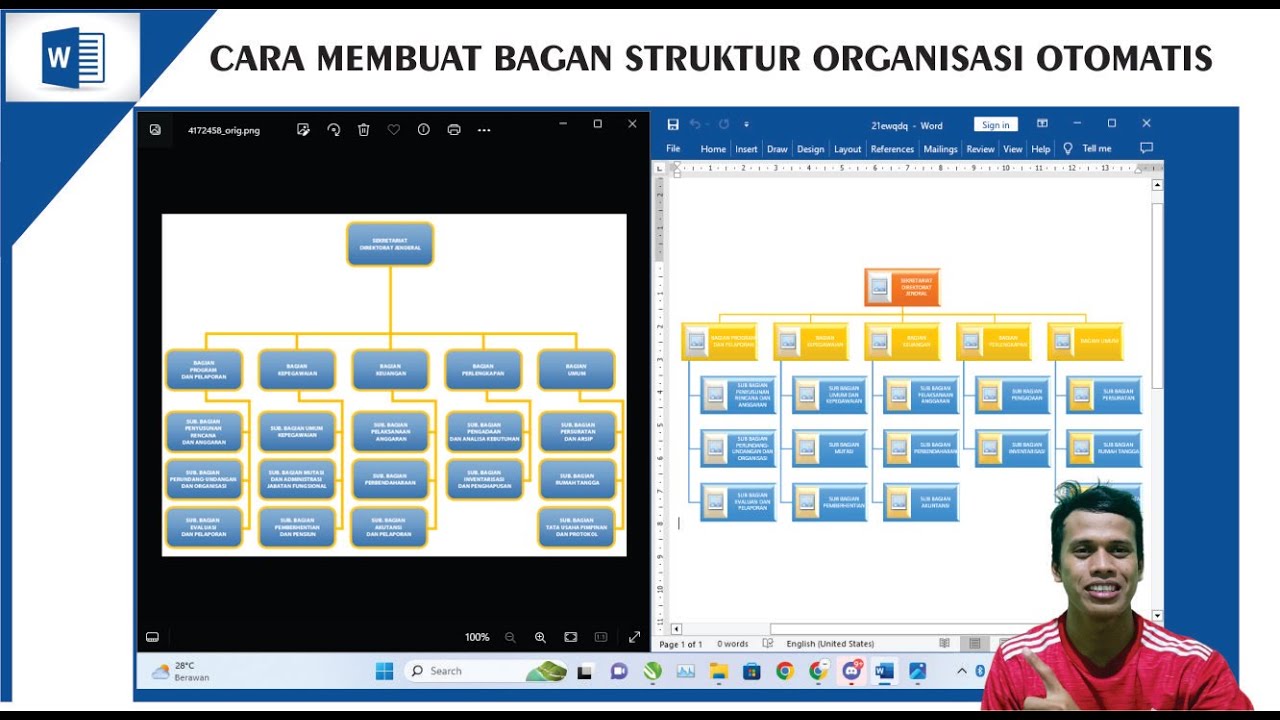 Cara Membuat Bagan Struktur Organisasi secara Otomatis - YouTube