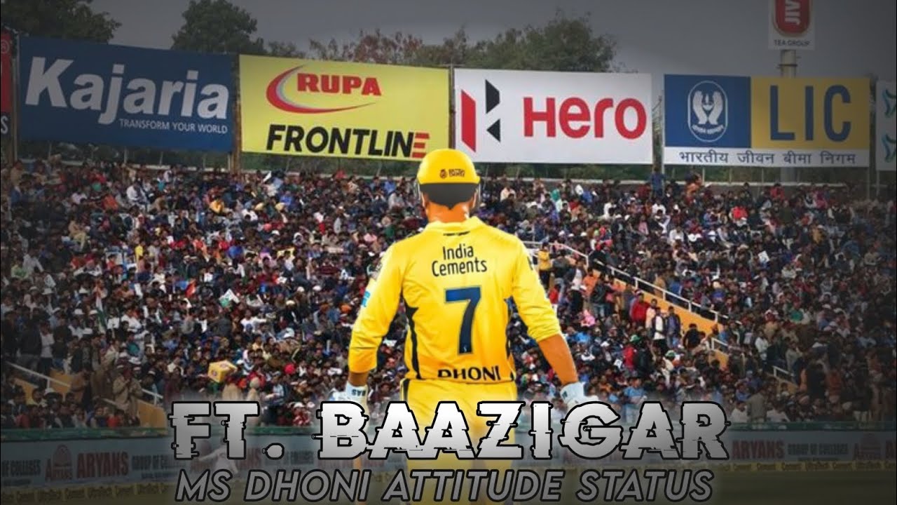 FT. BAAZIGAR || MS. DHONI ATTITUDE STATUS || ADDICT_BAPPI EDIT || WHATSAPP STATUS ||#dhoni ...