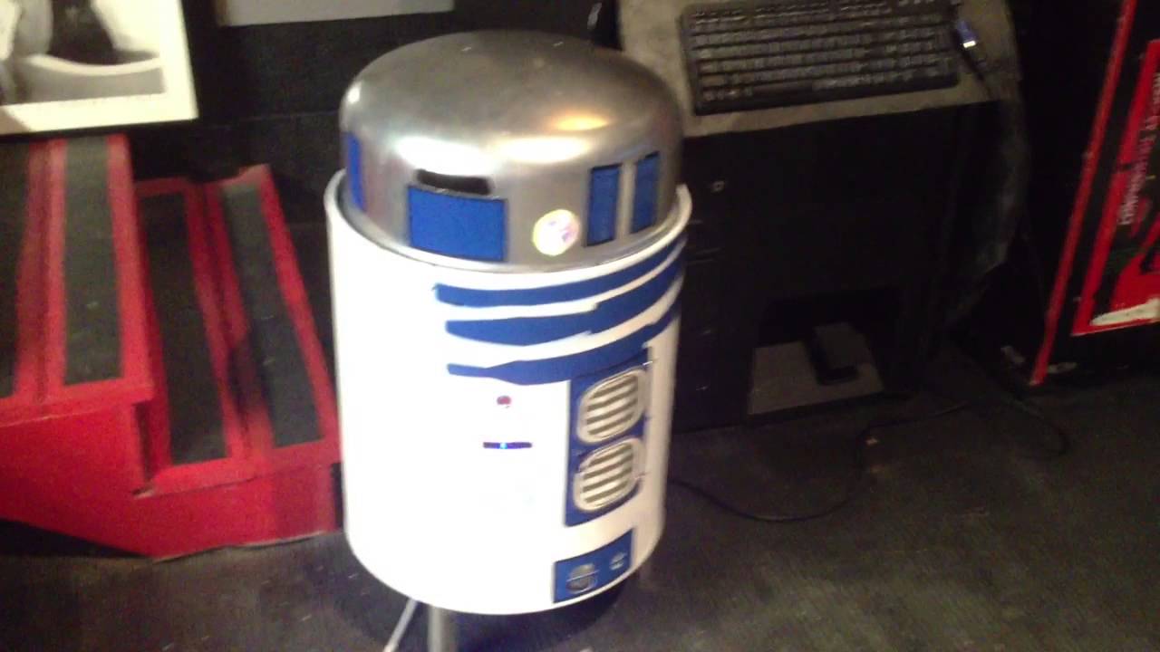 R2-D2 Skit Computer Smoker Grill Prop - YouTube