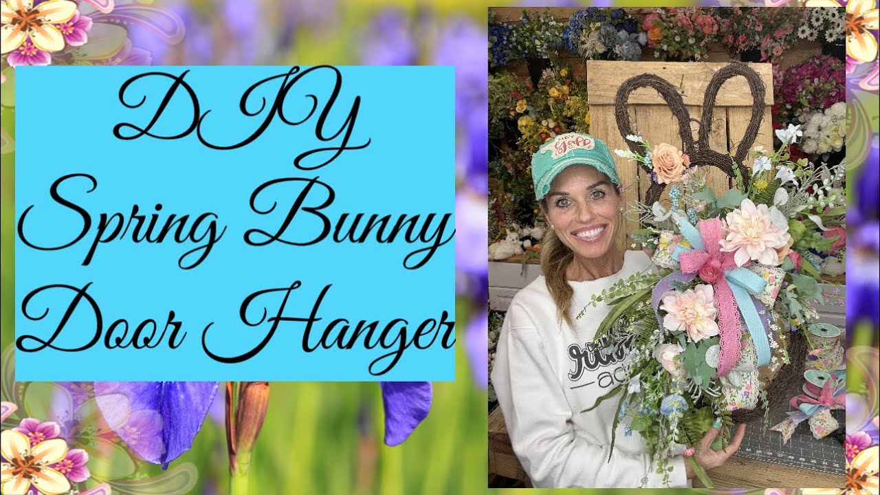 Let’s make this dollar tree spring bunny door hanger - YouTube