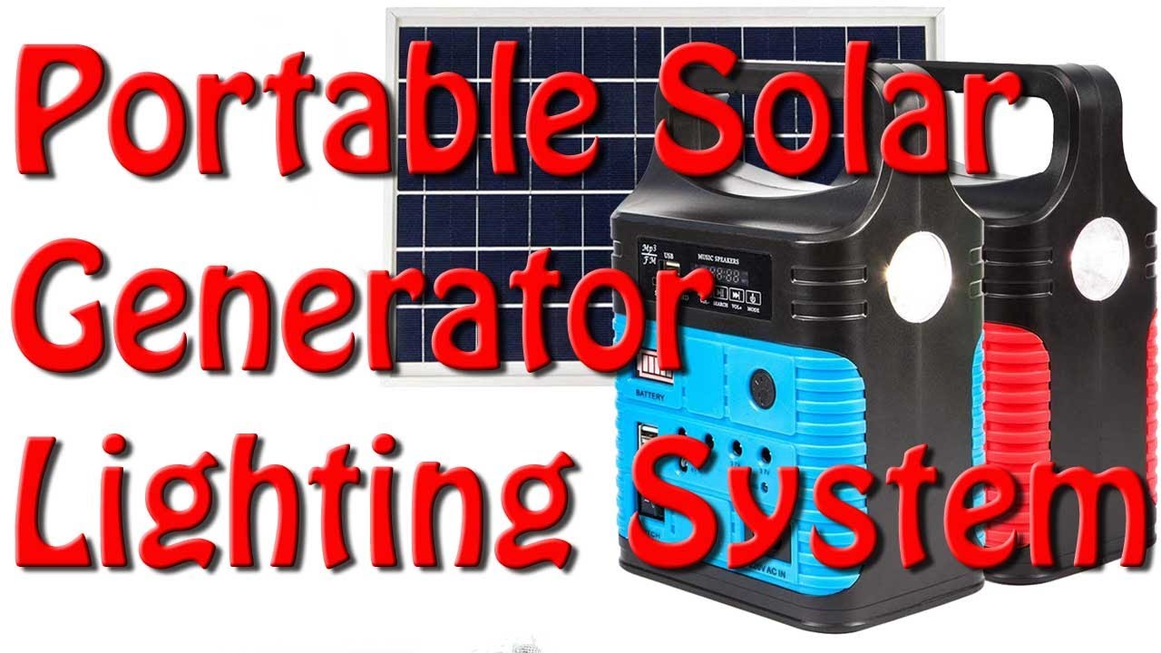 Portable Solar Generator Lighting System - YouTube