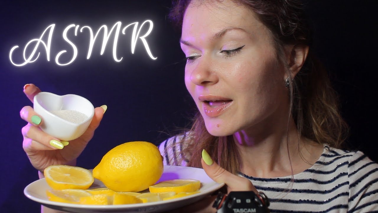 АСМР Итинг Поедание Лимона с сахаром/ ASMR Eating Lemons - YouTube