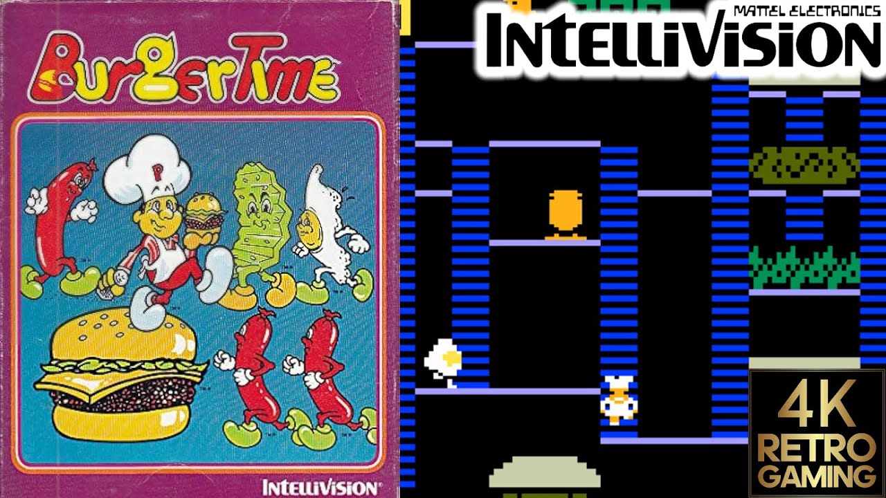 Burgertime Intellivision 4k Gameplay - YouTube