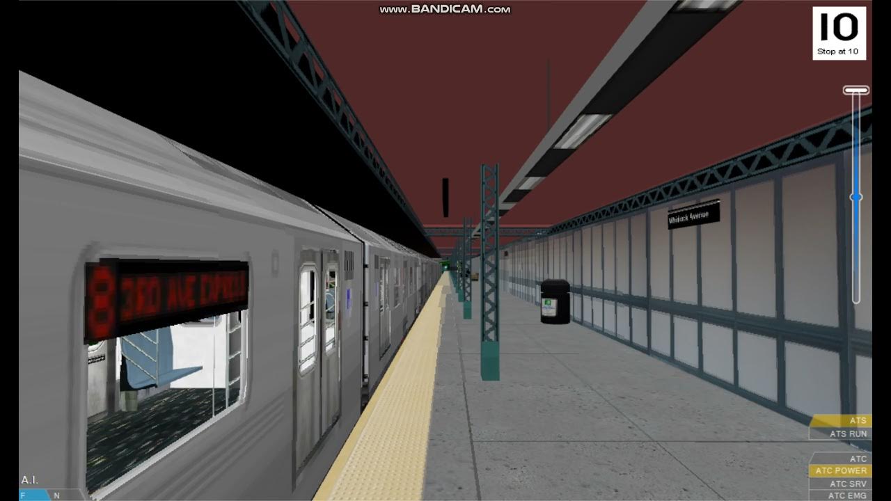 Openbve R142A 6 Train arriving and departing at Whitlock Avenue - YouTube