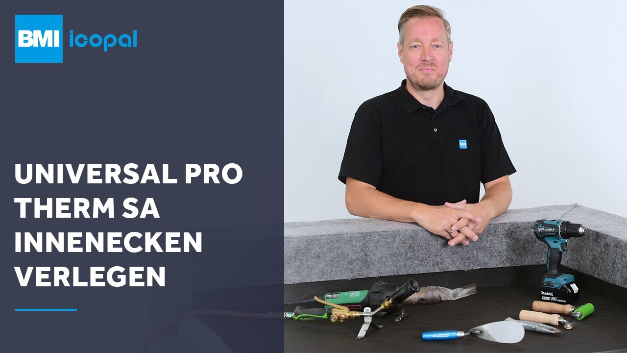icopal Universal Pro Therm SA an Innenecken verlegen | BMI icopal - YouTube