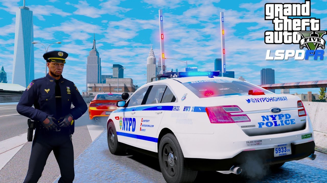 NYPD Highway Patrol In GTA 5 Liberty City Mod - YouTube