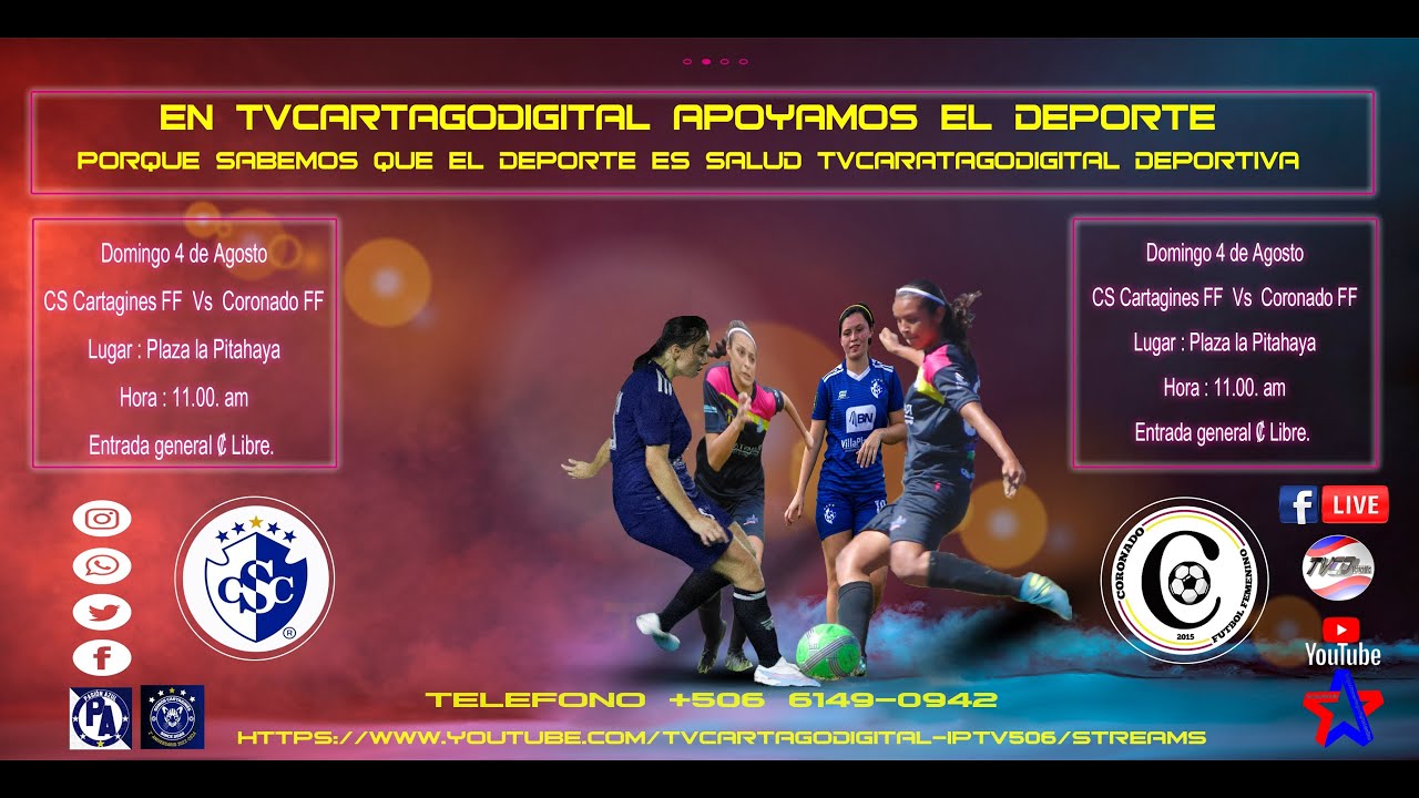 Club Sport Cartaginés Futbol Femenino vs. Coronado FF - YouTube