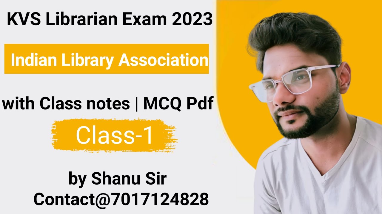 KVS Librarian Exam 2023 Class-1 Indian Library Association (ILA) with ...