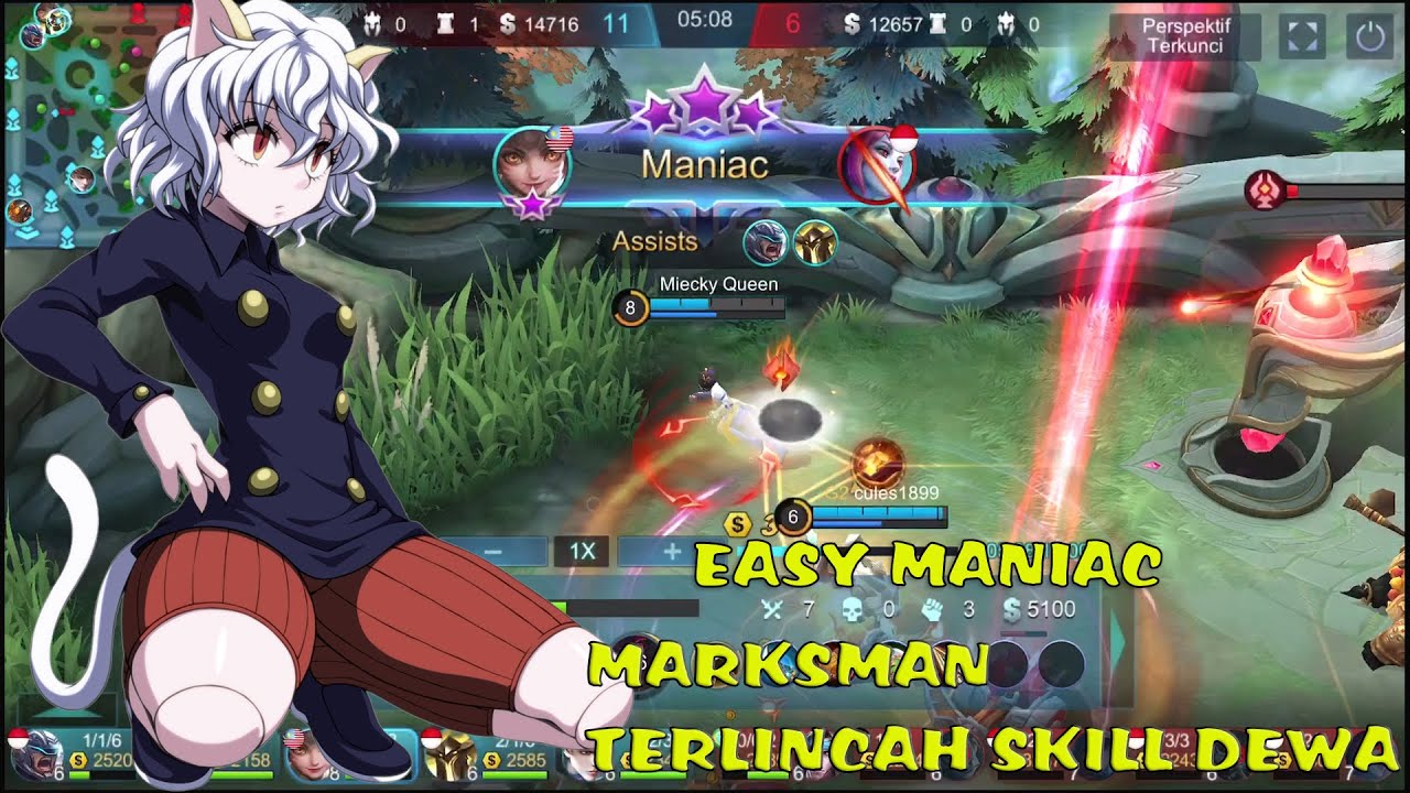 17 KILL + MANIAC !!! WANWAN SI KUCING LIAR BIKIN MUSUH AUTO MIMISAN ...