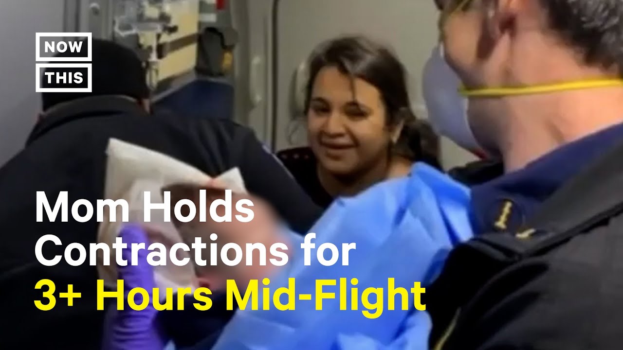 Mom Goes into Labor Mid-Flight, Gives Birth on Airplane - YouTube