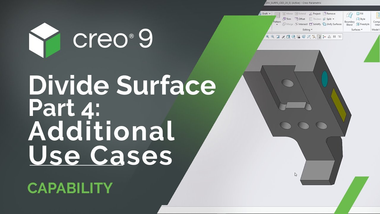 Divide Surface Part 4: Additional Use Case Examples | Creo 9 - YouTube