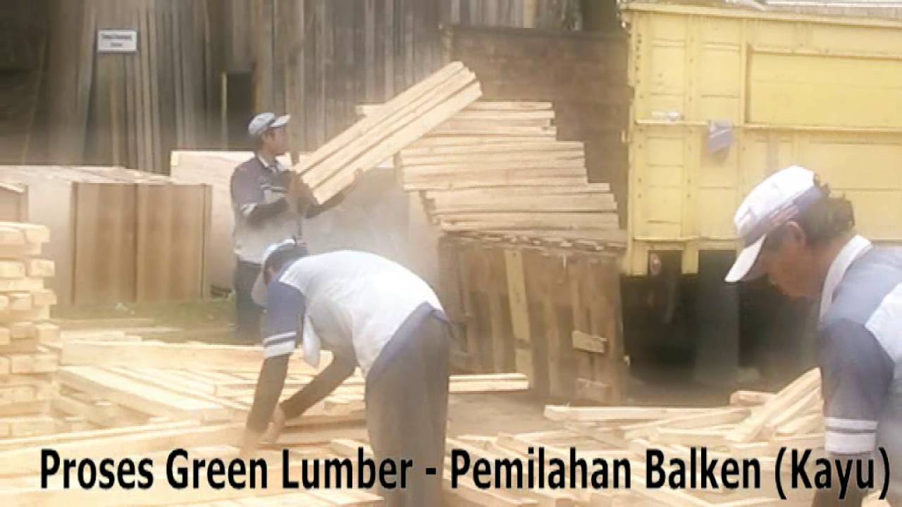 Green lumber mills process timber in Indonesia - YouTube